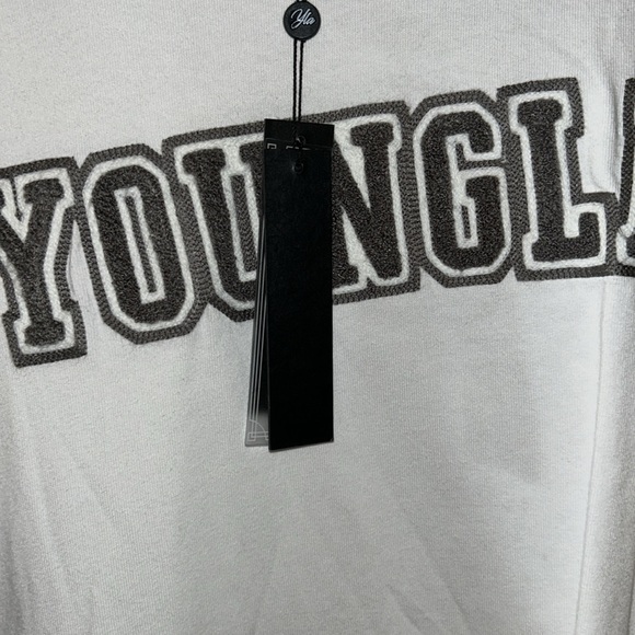 YoungLA | Shirts | Youngla Mens Medium Tshirt White Thick With 3d Logo ...